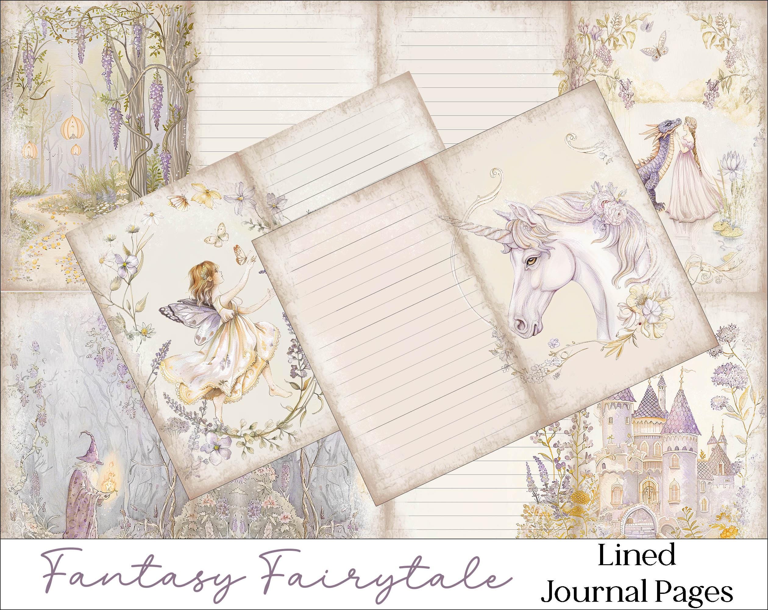 Fantasy Fairytale Lined Junk Journal Journal Pages – Country Mouse Prints