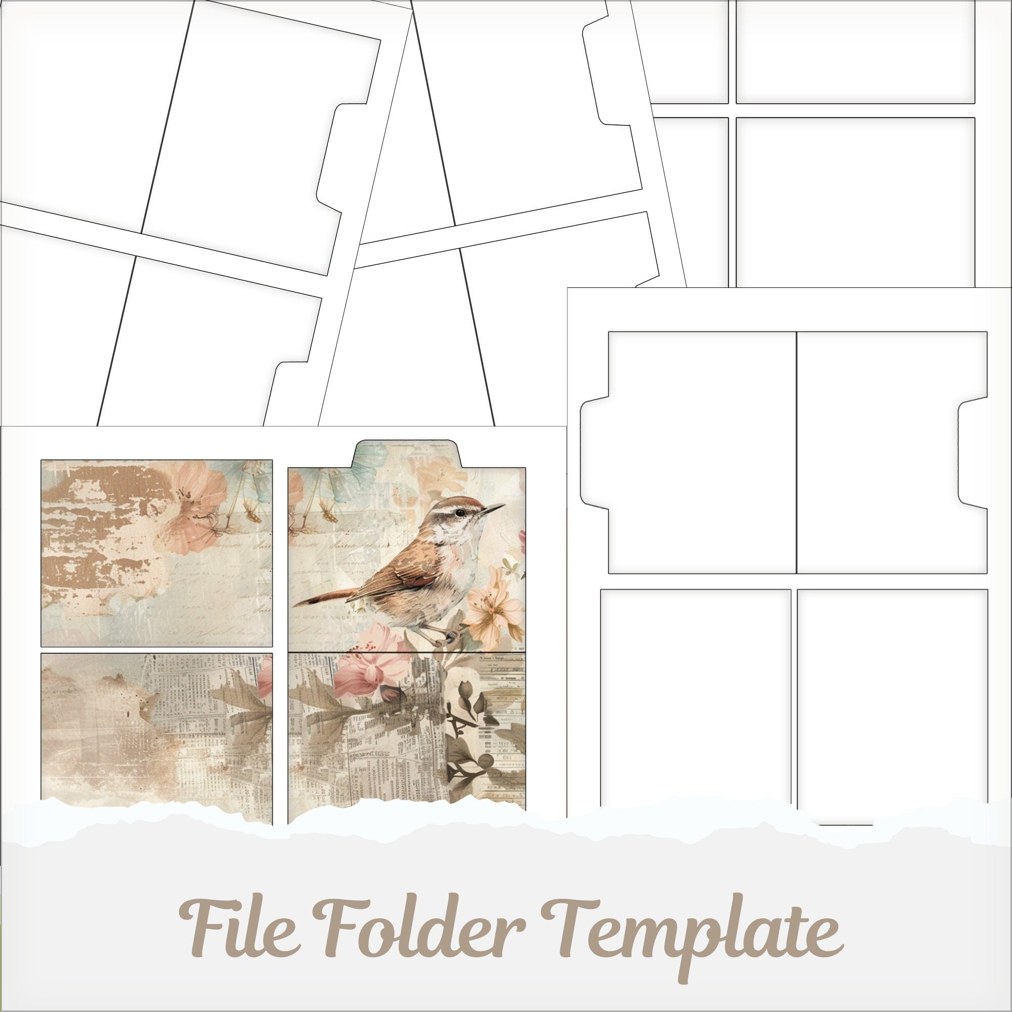 File Folder Template – Country Mouse Prints