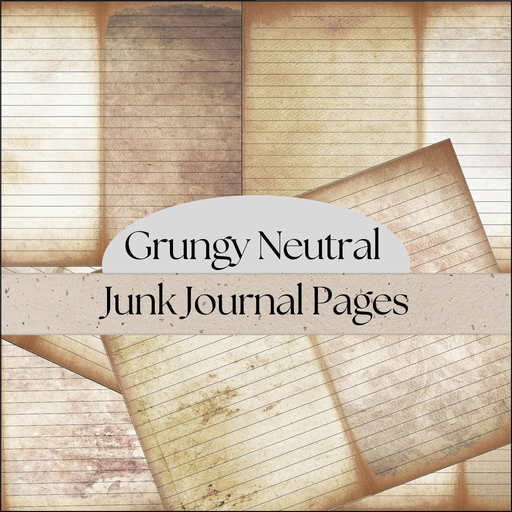 Lined Junk Journal Signature Pages – Country Mouse Prints
