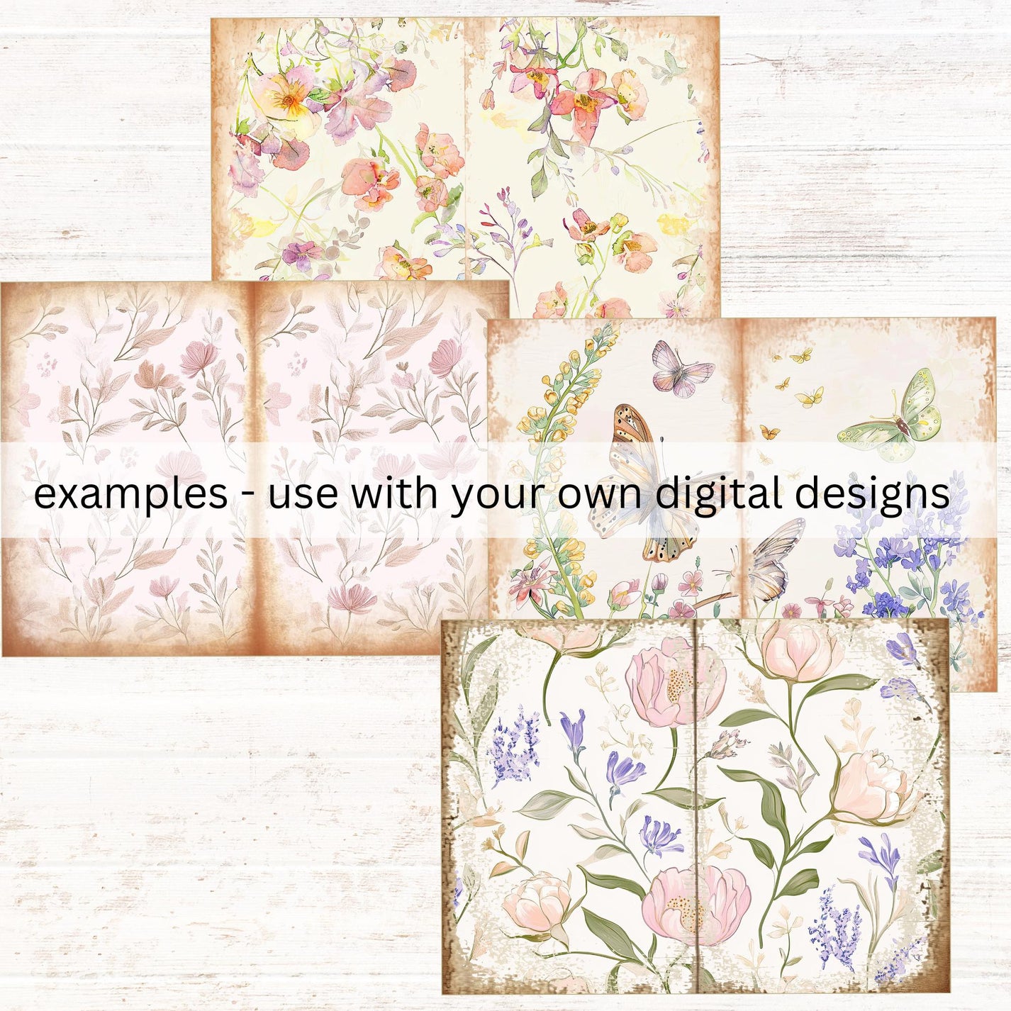 Junk Journal Paper Template Photoshop PSD & PNG Overlay – Country Mouse ...